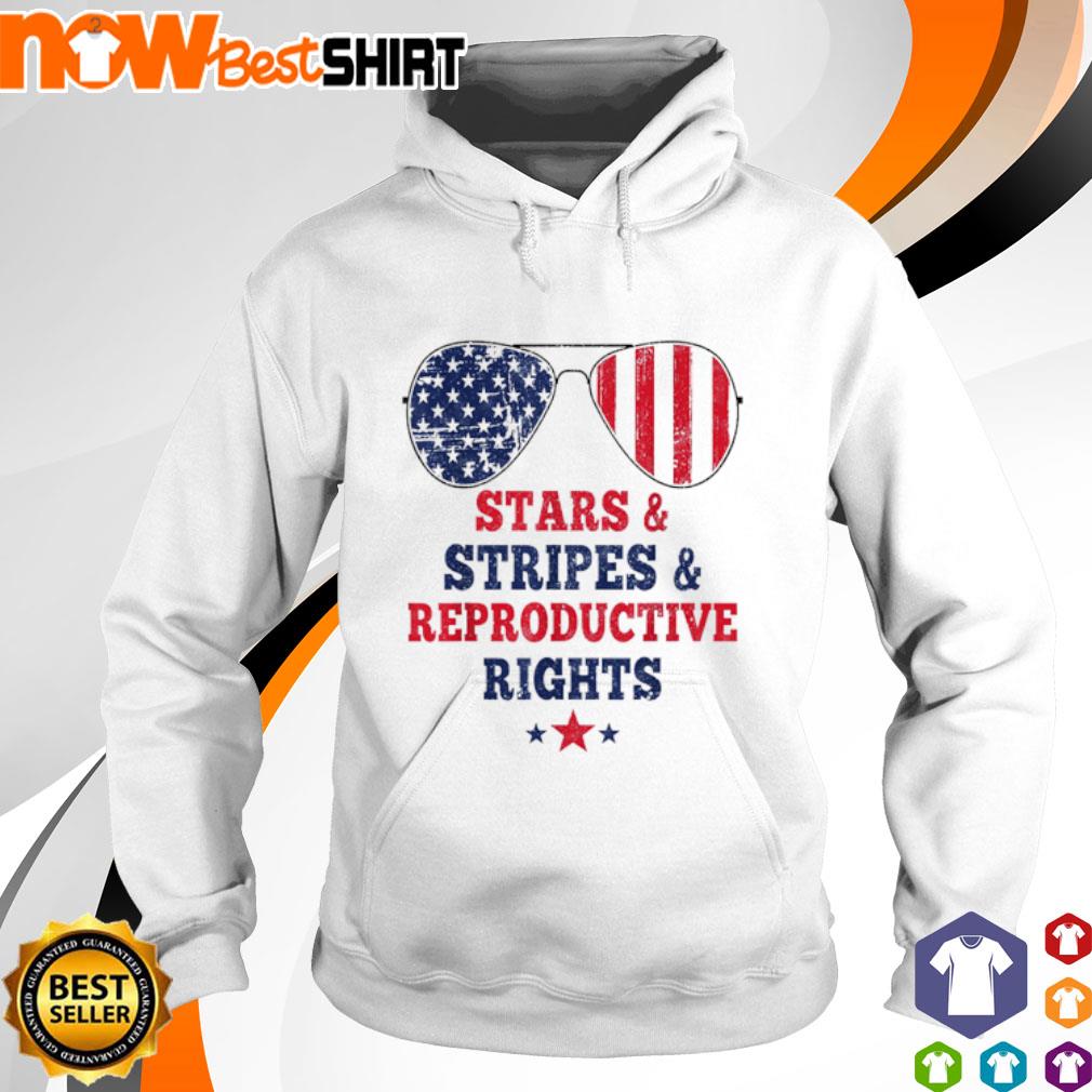 Stars Stripes Reproductive Rights Messy Bun America Flag Shirt Hoodie