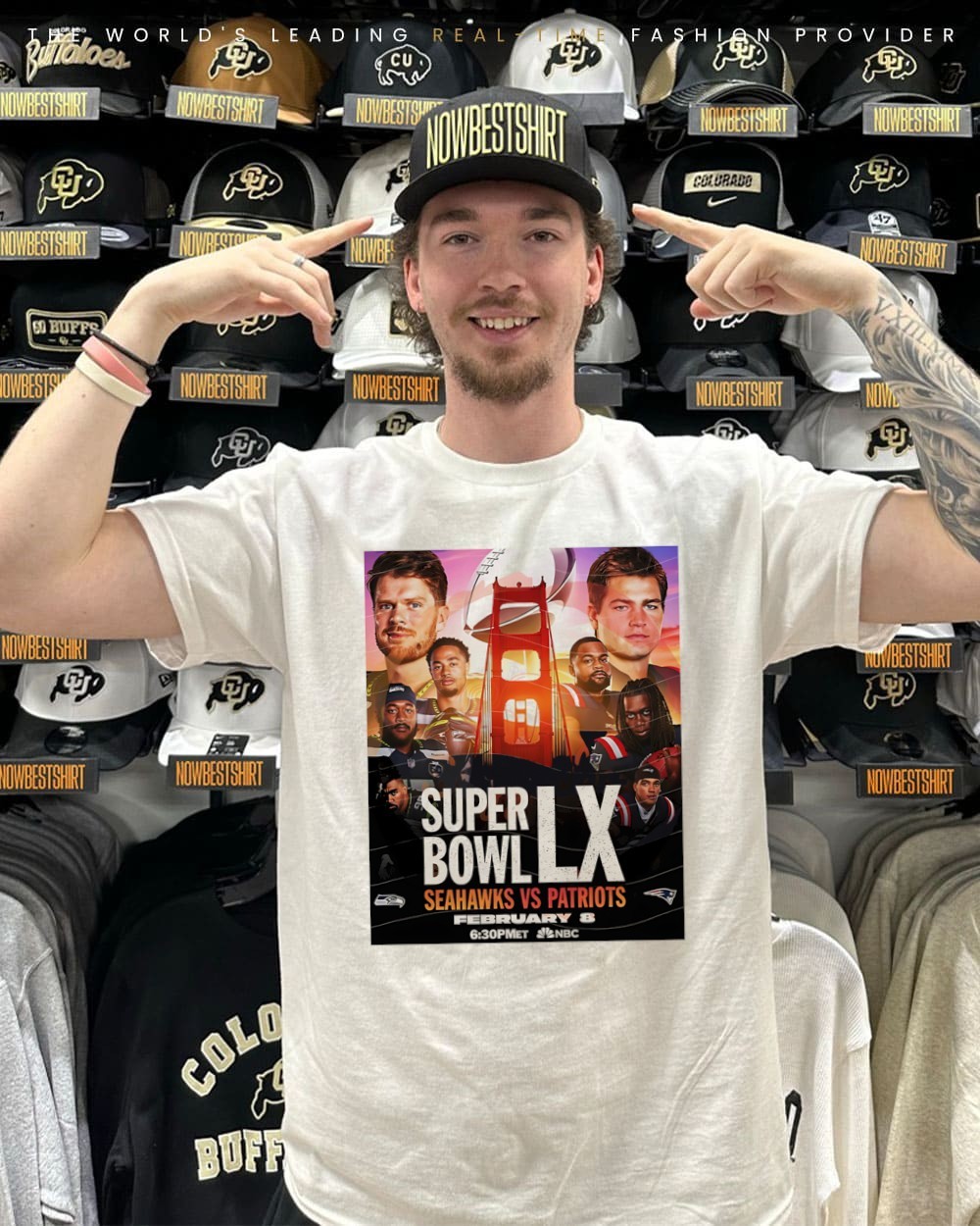 Seattle Seahawks vs New England Patriots Super Bowl LX poster shirt ...